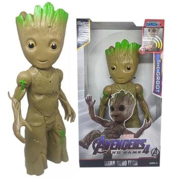 Boneco 30Cm Articulado Com Som E Led Personagem:Groot - Elite - Boneco ...