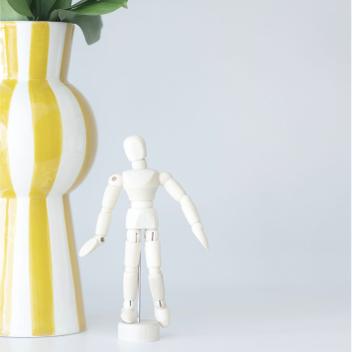 Boneco Articulado de Madeira Modelo Humano Amadeirado - Bonecos ...