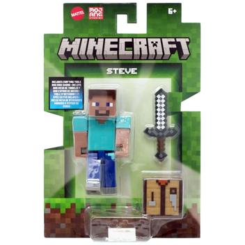 Boneco Articulado Steve 9cm Minecraft Vanilla - Mattel JCN28 - Bonecos ...