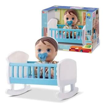 Boneco Baby Bebê Menino Little Dolls Com Bercinho Divertoys - Bonecos ...