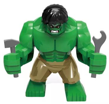 Boneco Big Blocos De Montar Big Hulk Clássico - Mega Block Toys ...