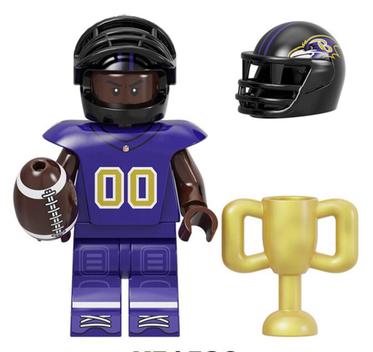 Boneco Blocos De Montar Futebol Ravens Futebol Americano - Mega Block ...