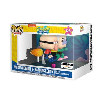 Boneco de ação Funko Pop! Rides Deluxe Spongebob Mermaid Man e Barnacle ...