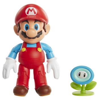Boneco de ação Nintendo Super Mario Ice Mario 10 cm com flor de gelo ...