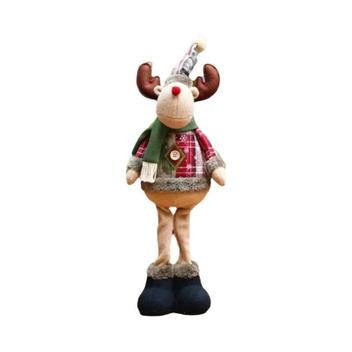Boneco de Pelúcia Retrátil Davids - Xadrez Vermelho, 52cm - Veado ...