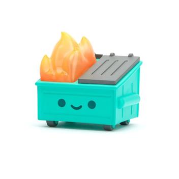 Boneco de vinil 100% Soft Dumpster Fire com dimensões 9x9x7cm - Funko ...