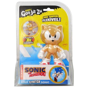 Boneco Estica Sonic The Hedgehog Gold Classic Heroes Of Goo Jit Zu ...