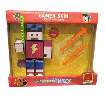 Boneco Mike As Aventuras de Mike Gamer Skin 15 cm Algazarra - Boneco ...