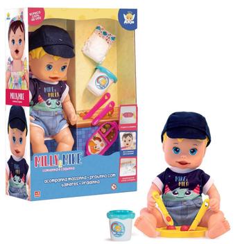 Boneco Mike Come E Faz Caquinha Anjo Brinquedos Baby - Bonecos ...