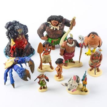 Boneco Moana - Action Figure com 10 Peças em PVC - Brinquedo Infantil ...