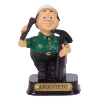 Boneco Profissional Arquiteto Miniatura Decoração 8cm - Zona Livre ...