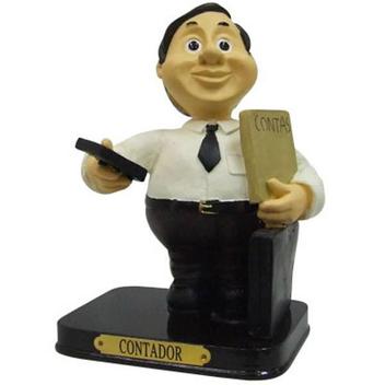 Boneco Profissional Contador Miniatura Decoração 14cm - Zona Livre ...
