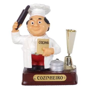 Boneco Profissional Cozinheiro Porta Caneta Miniatura Decoração 8cm ...