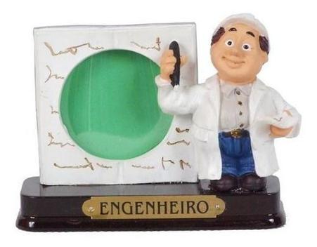 Boneco Profissional Engenheiro c/Porta Foto Decoração 8cm - Zona Livre ...