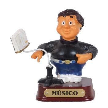 Boneco Profissional Musico Miniatura Decoração 8cm - Zona Livre ...