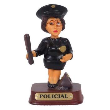Boneco Profissional Policial Miniatura Decoração 8 cm - Zona Livre ...