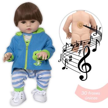 Boneco Reborn Recem Nascido Sapinho Príncipe Fala e Chora - Cegonha ...