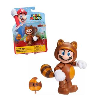 Boneco Super Mario Bros Articulado Tanooki Mario 10cm - Sunny - Bonecos ...