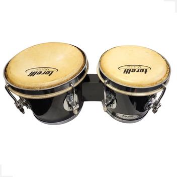 Bongo Madeira 6x7 Duplo Torelli Tb10 Preto Pele Animal - Bongô ...