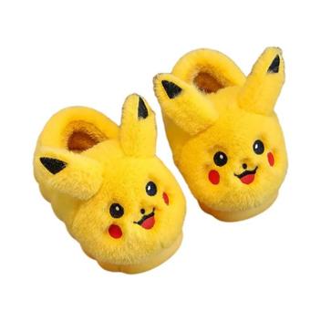 Bonito Pikachu Chinelos De Algodão Outono Inverno Dos Desenhos Animados ...