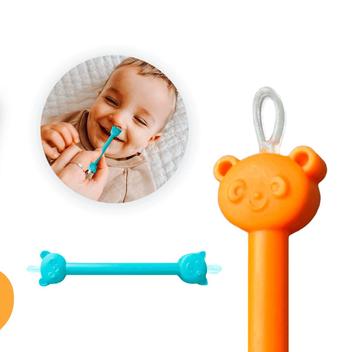 Booger Tool de Silicone 2 em 1 Limpa Nariz e Ouvido do Bebê - Ateliê ...