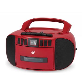 Boombox Portátil GPX BCA209R - AM/FM, CD e Toca-fitas - Vermelho ...