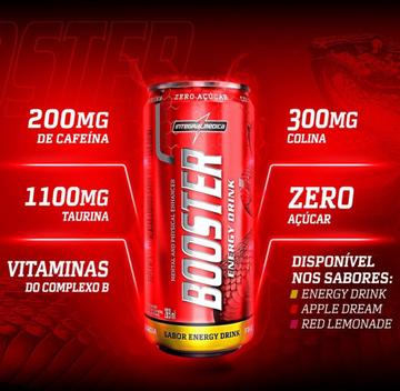 Booster Energy Drink (269ml) - Sabor: Red Lemonade - Integralmédica ...