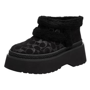 Bootie Coach Christina Shearling para mulheres, preto, tamanho 7 ...