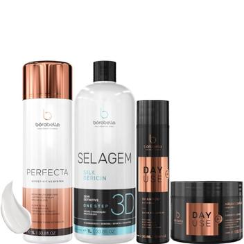 Borabella Perfecta + Selagem 2x1 Litro + Kit Day Use 2x300g - Kit de ...