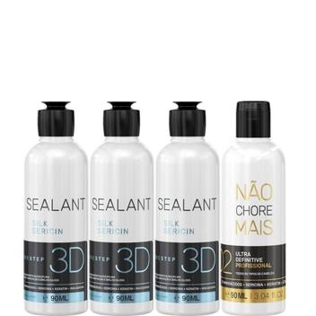 Borabella Selagem 3D + Não Chore Passo 2 4x90ml - Cuidados com o Cabelo ...