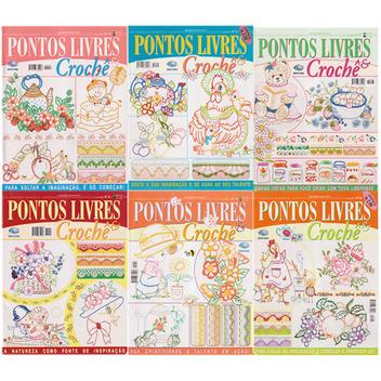 Bordados Modernos Revista Croche Pontos Livres Com Gráficos Passo a ...