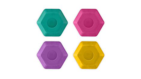 Borracha Ergonômica Hexagonal Color Joy - Leo&Leo - Borracha Técnica ...