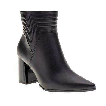 Bota Ankle Boot Bico Fino Matelassê Ramarim 2358123 Preto - Ankle Boots ...