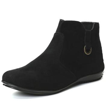 Bota Casual Feminino Cano Curto Zíper Moda Inverno Detalhe Argola ...