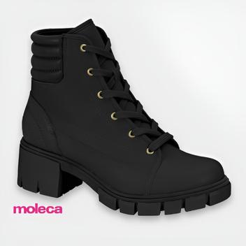 Bota Coturno Cano Baixo Feminino Moleca 5338107 - Coturno Feminino ...