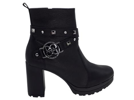 Bota Coturno Meia Pata Tratorada Feminina Bebecê com Tachinhas e Strass ...