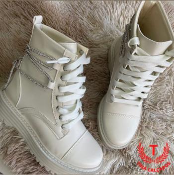 Bota Coturno Strass - Solado Tratorado - TRZ - Coturno Feminino ...