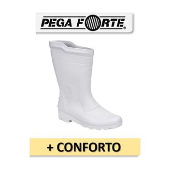 Bota De Borracha Pvc Pega Forte Grendene Branca total - Galocha ...