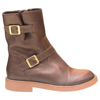 Bota feminina couro cano médio marrom gruller 93502 - Bota Feminina ...