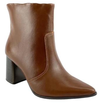 Bota Feminina Ramarim Cano Baixo Soft Sela Marrom - 2468101 - Bota ...