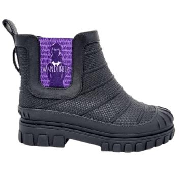 Bota Galocha Grendene Wandinha Collection Preto Roxo - Galocha ...