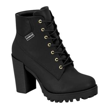 Bota Moleca Coturno Tratorada Cadarço Feminina - Coturno Feminino ...