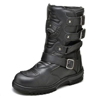 Bota Motociclista Com Protetor Couro Legítimo Fivelas Racing Fakcini ...