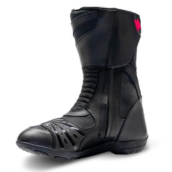 Bota Motociclista Texx Strike V2 Cano Alto Couro Zíper Protetor Marcha ...