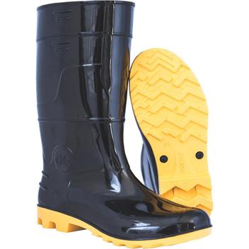Bota PVC Cano Médio Preta e Amarela Número 43 - PA16307CF - KADESH ...