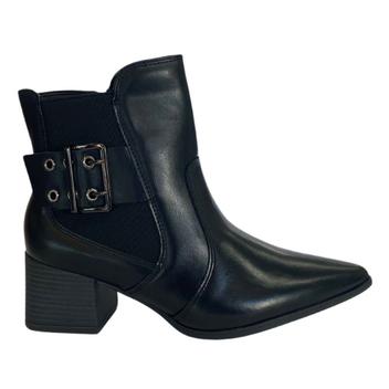 Bota Ramarim 2559132 Feminino Preto cano curto bico fino - Bota ...