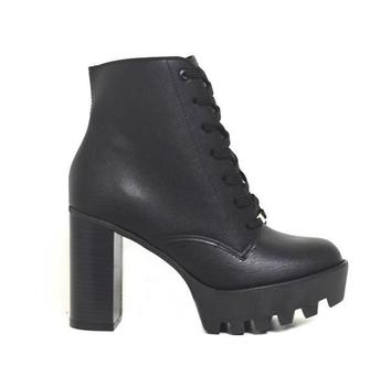 Bota Vizzano Coturno Salto Alto Tratorado Feminino 3069101 - Coturno ...