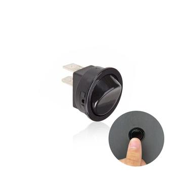 Botão Interruptor Gota Bolinha Redondo Preto de Embutir Para Led Em ...