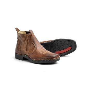 Botina Fazenda Country Masculina Bota Couro Conforto Qualidade ...