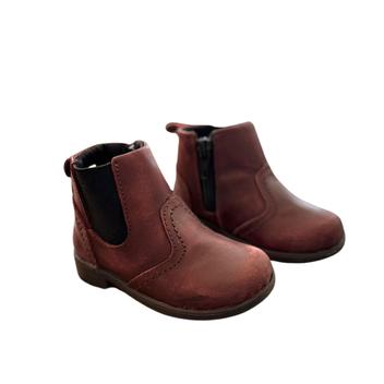 Botina Infantil Couro Legitimo Com Ziper Country Conforto Galinho Zé ...